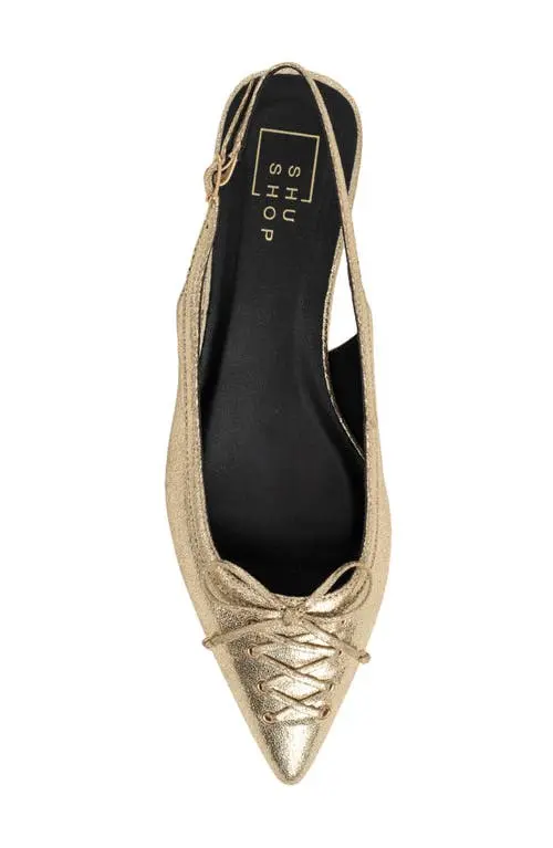 SHU SHOP Amy Slingback Flat - Gold