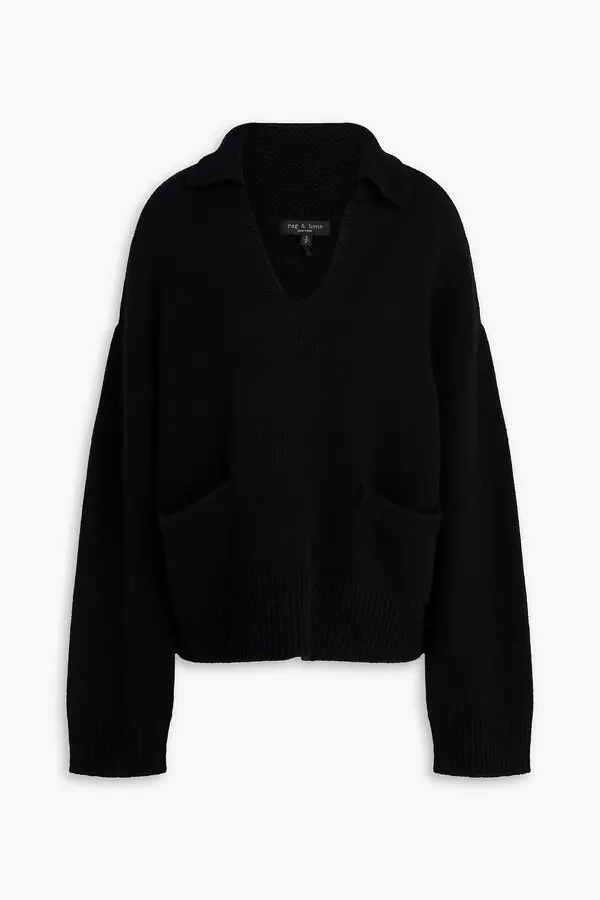 Rag & Bone Danica Wool And Cashmere-blend Polo Sweater