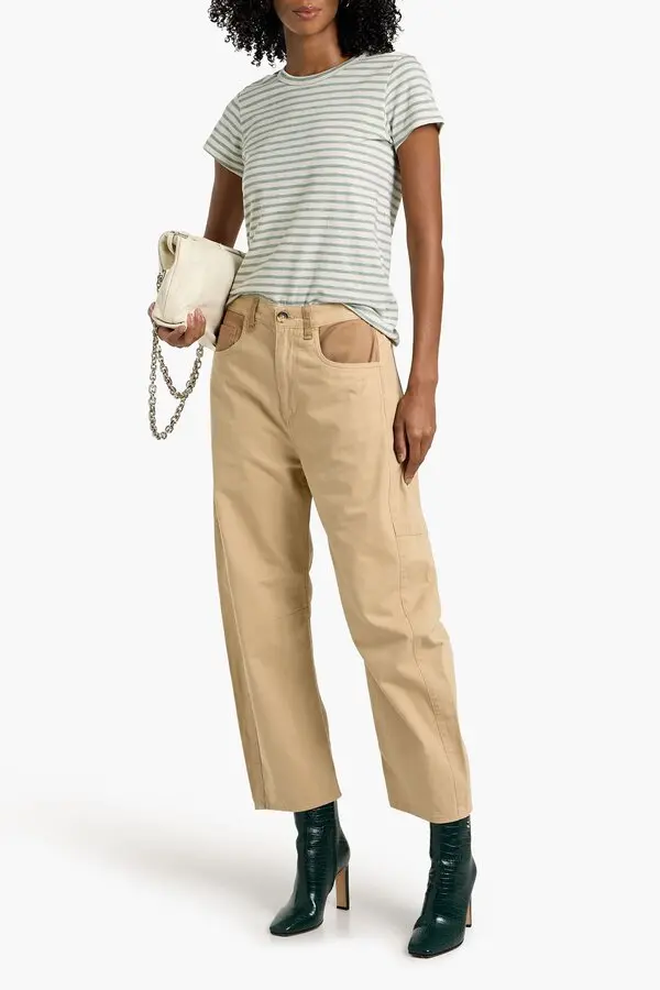 Rag & Bone Charlie Cropped Cotton-twill Pants