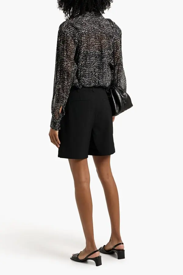 Rag & Bone Emmy Printed Silk-blend Plissé Blouse