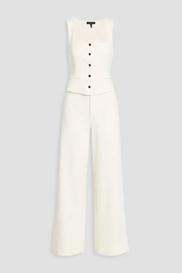 Rag & Bone Marianne Ponte Wide-leg Jumpsuit - Ivory