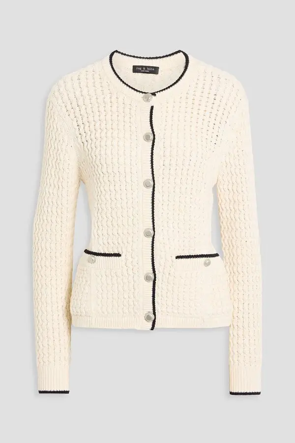 Rag & Bone Daria Cable-knit Cotton-blend Cardigan