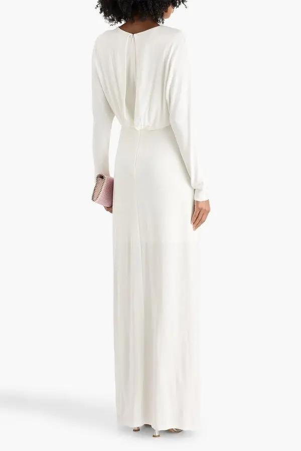 Simkhai Ruched Jersey Maxi Dress - Ivory