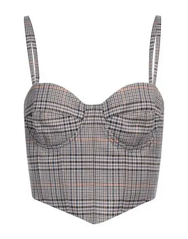 DONDUP Houndstooth Twill Corset Top