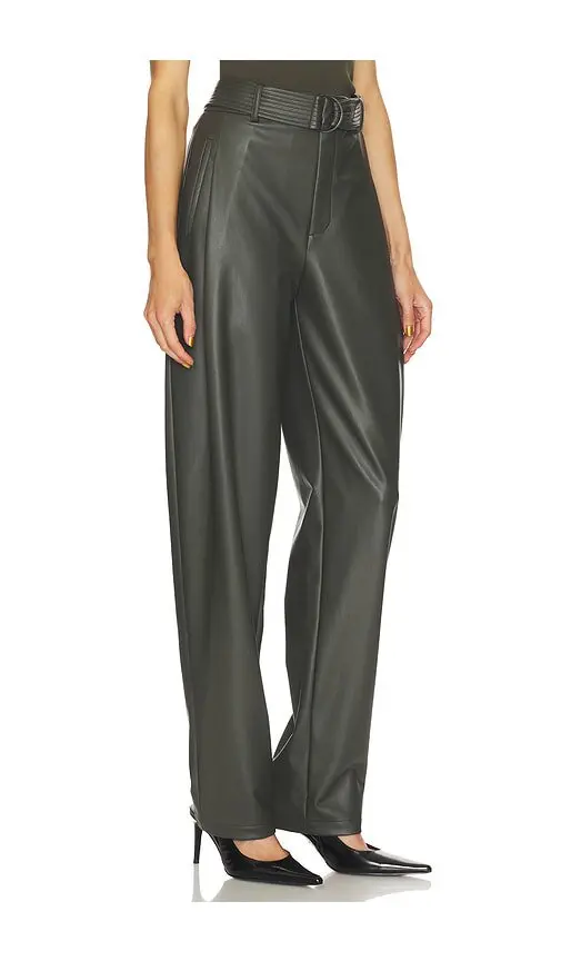 Lapointe Faux Leather Belted Tapered Pant