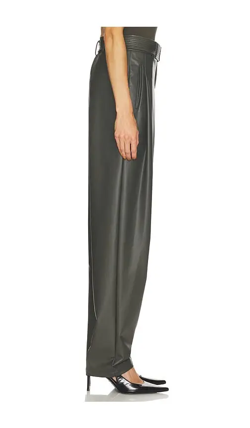 Lapointe Faux Leather Belted Tapered Pant