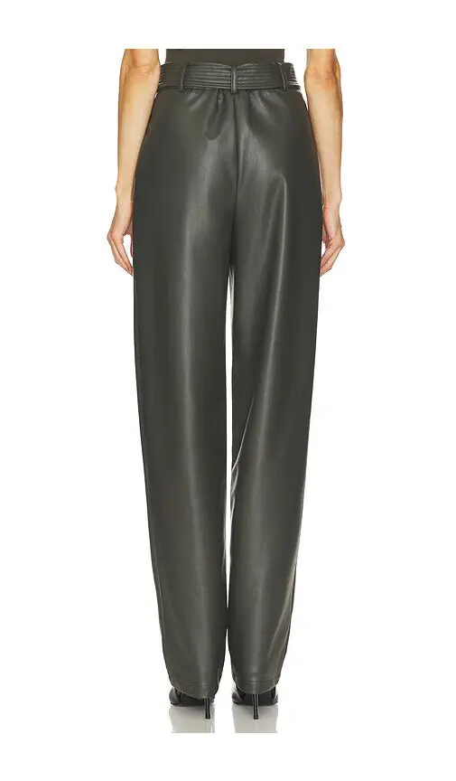 Lapointe Faux Leather Belted Tapered Pant