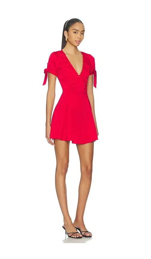 Frankies Bikinis Ella Satin Jacquard Mini Dress