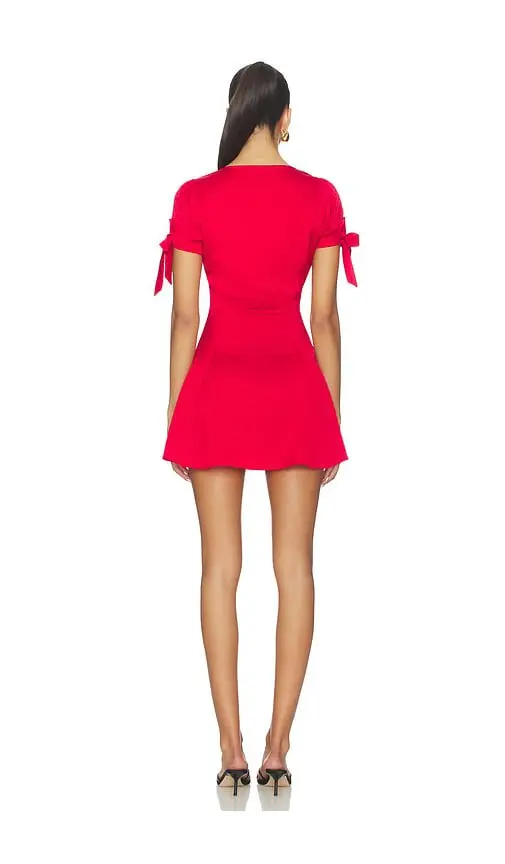 Frankies Bikinis Ella Satin Jacquard Mini Dress