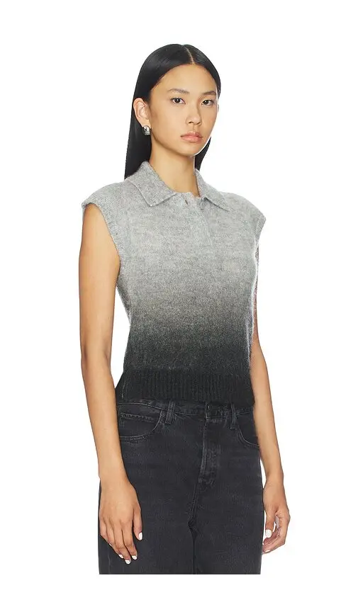 ALIGNE Lexi Knitted Polo Top - Grey