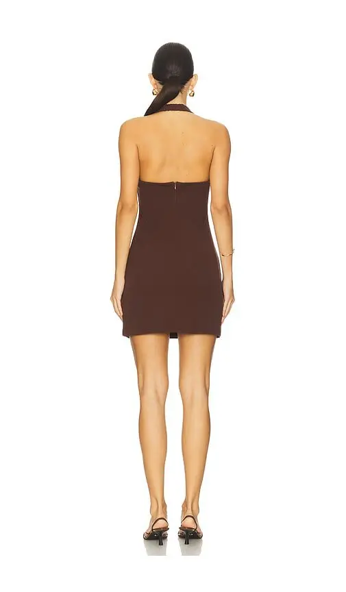 Runaway The Label Franca Mini Dress - Bitter Chocolate | Editorialist