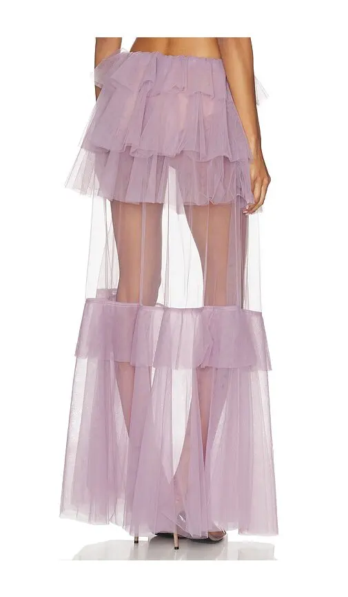 AKNVAS Vilhelmine Tiered Tulle Maxi Skirt - Lavender
