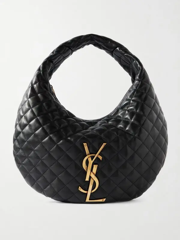 Saint Laurent Icare Matelassé Leather Tote - Black