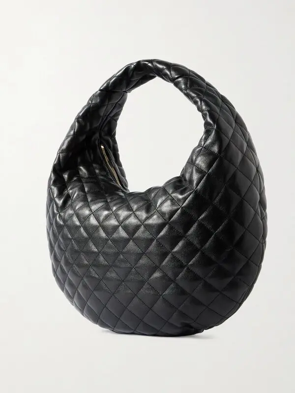 Saint Laurent Icare Matelassé Leather Tote - Black