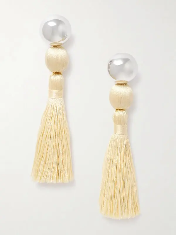 SOPHIE BUHAI Venetian Tasseled Sterling Silver Earrings - Neutrals
