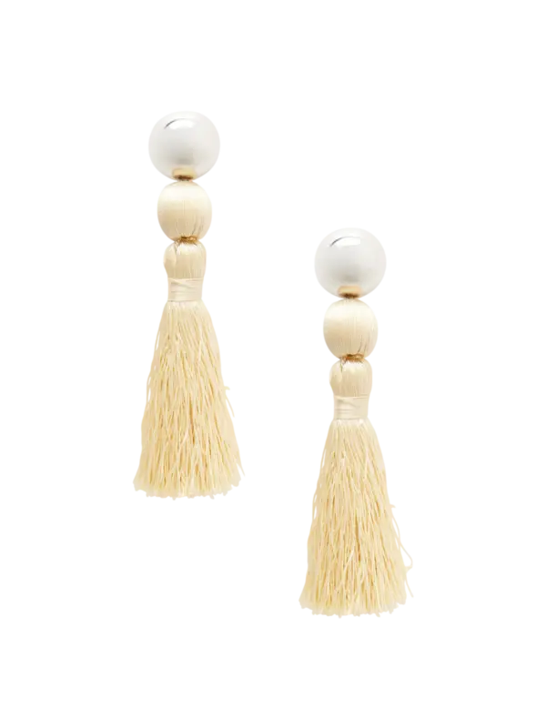 SOPHIE BUHAI Venetian Tasseled Sterling Silver Earrings - Neutrals