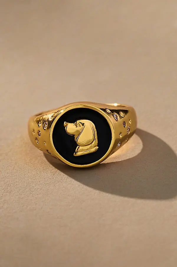 Anthropologie Icon Cocktail Ring - Dog