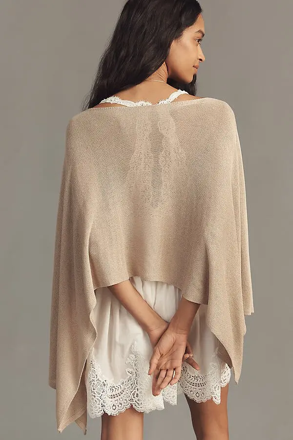 MARE MARE Thin Knit Poncho - Sand