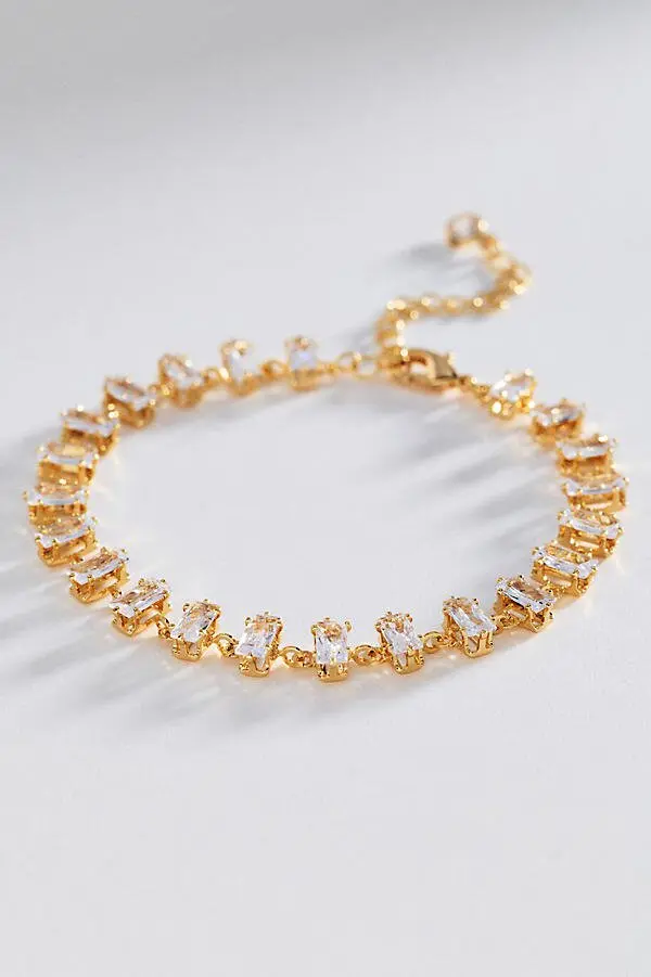 Anthropologie Crystal Halo Bracelet - Clear