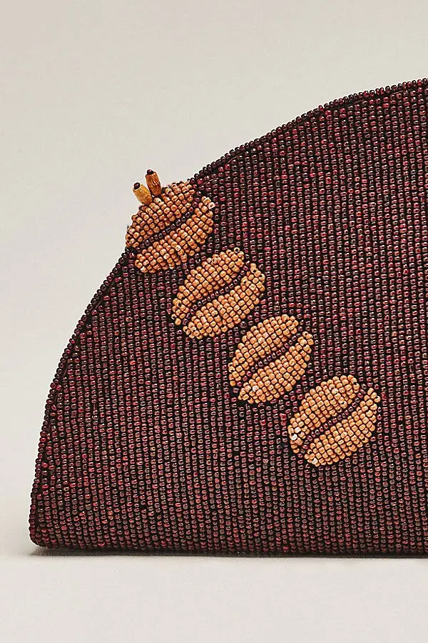 SIMONMILLER Beaded Marti Clutch - Dark Brown