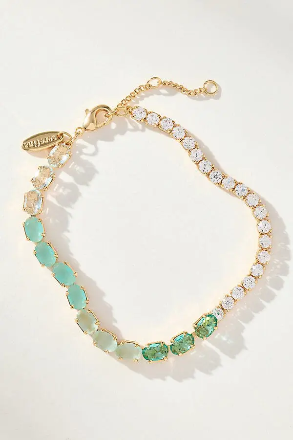 Anthropologie Crystal Stone Bracelet - Blue