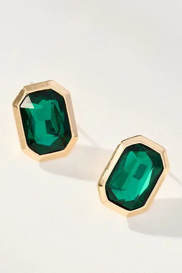 Cloverpost Benson Stud Earrings - Green