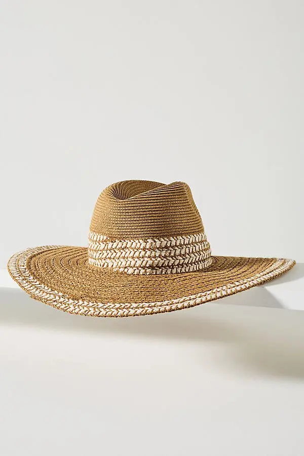San Diego Hat Straw Chevron Fedora