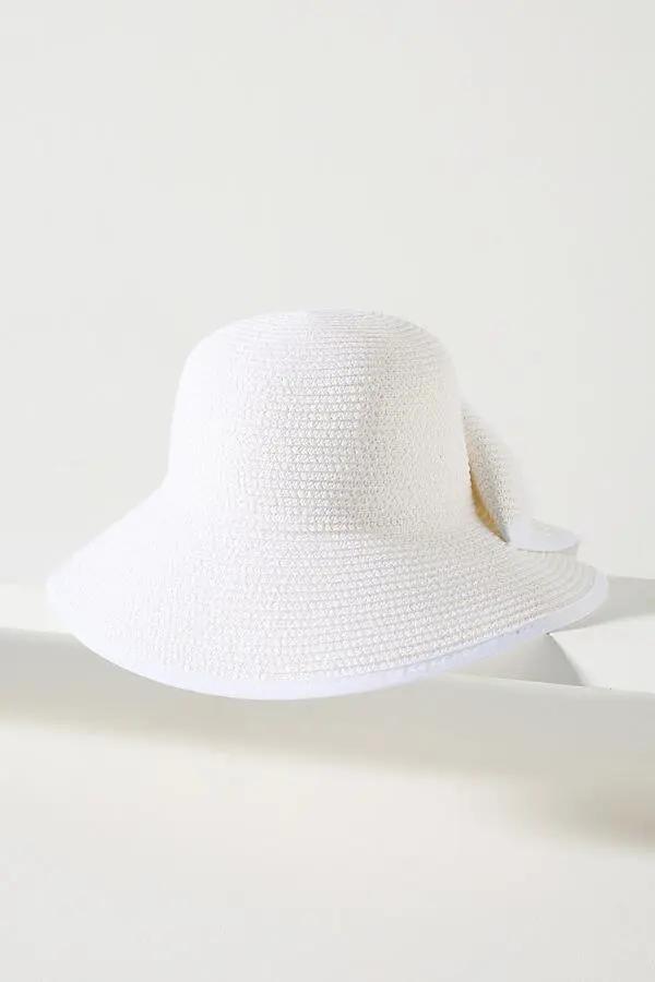San Diego Hat Petal Bow Bucket Hat - White