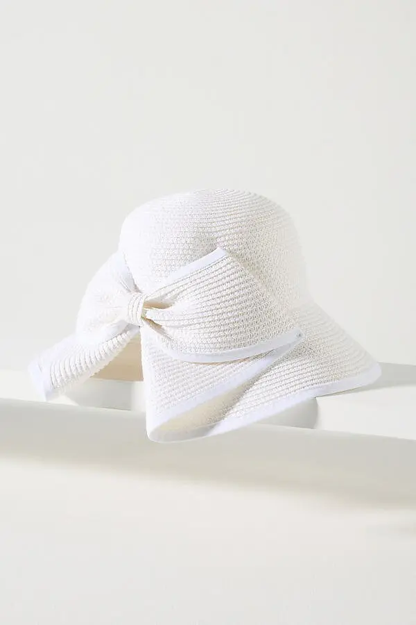 San Diego Hat Petal Bow Bucket Hat - White