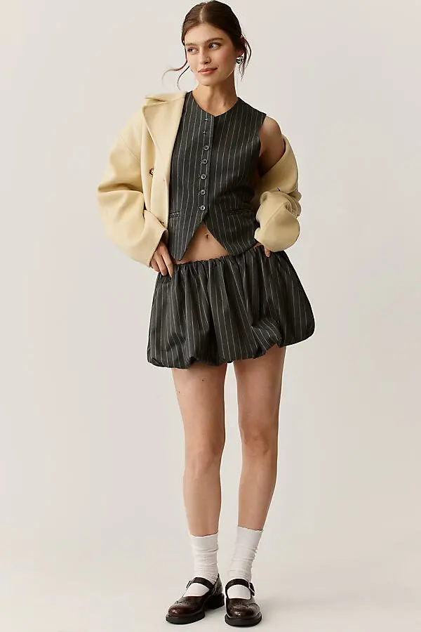 NIA Tropez Bubble-hem Mini Skirt