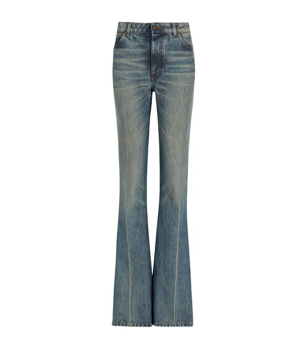 Balmain Faded Flared Jeans