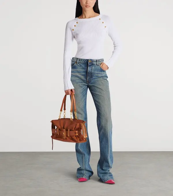 Balmain Faded Flared Jeans