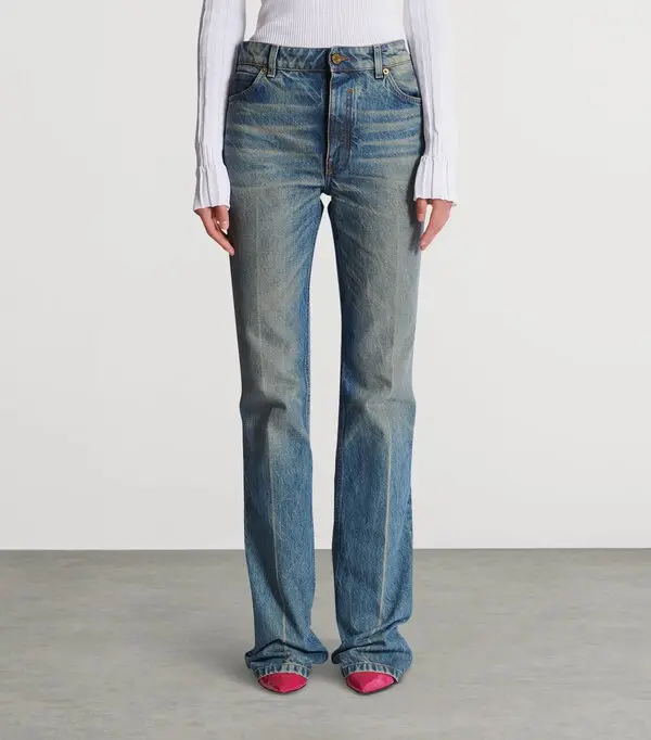 Balmain Faded Flared Jeans