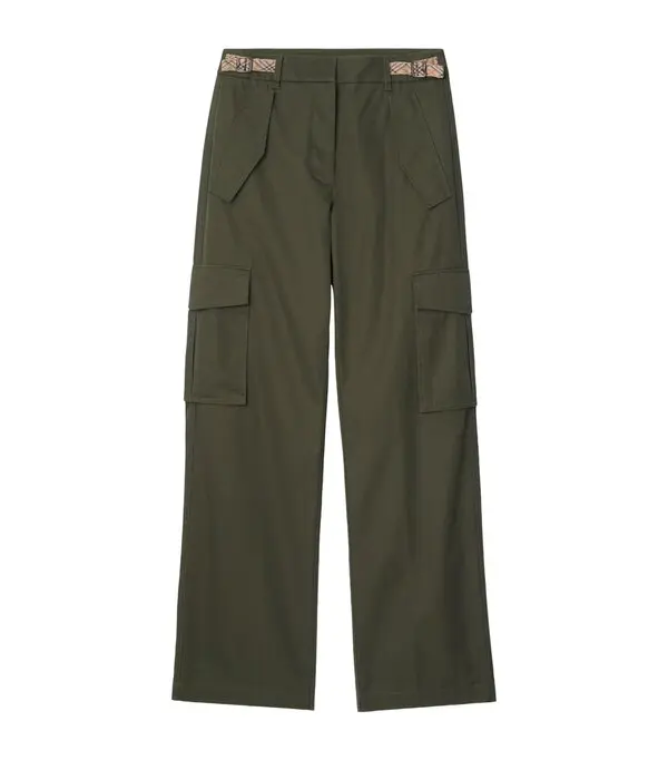 Burberry Cotton Gabardine Cargo Trousers