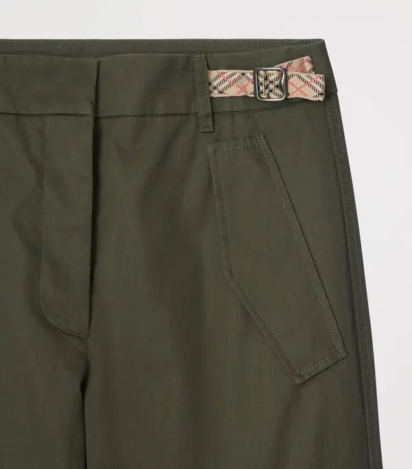 Burberry Cotton Gabardine Cargo Trousers