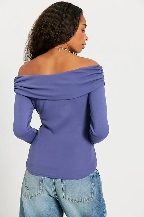 Free People Robbie Off The Shoulder Top - Heron