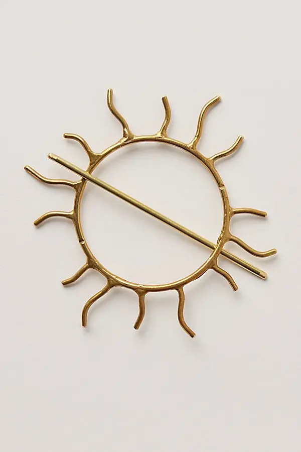 RACHEL PFEFFER Handmade Sun Hair Pin - Brass