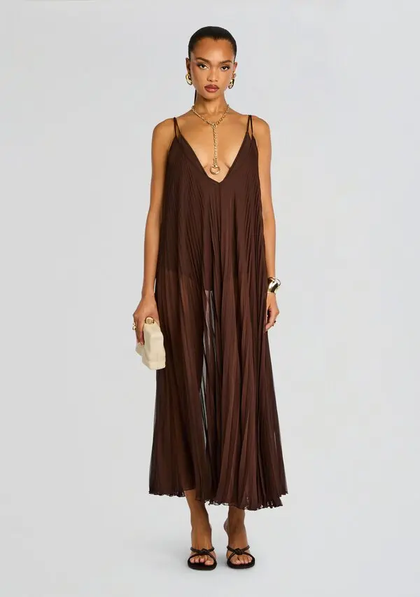 SHANI SHEMER Uma Maxi Dress - Espresso