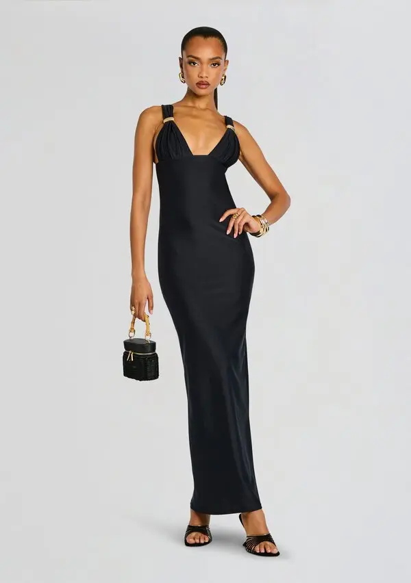 SHANI SHEMER Alexandra Maxi Dress - Black