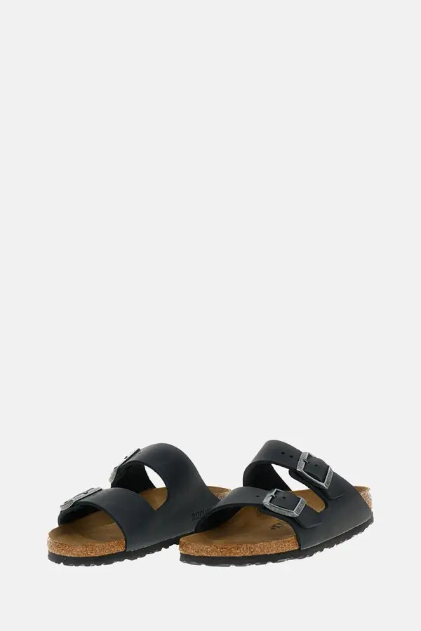 BIRKENSTOCK Arizona Oiled Leather Sandal - Black