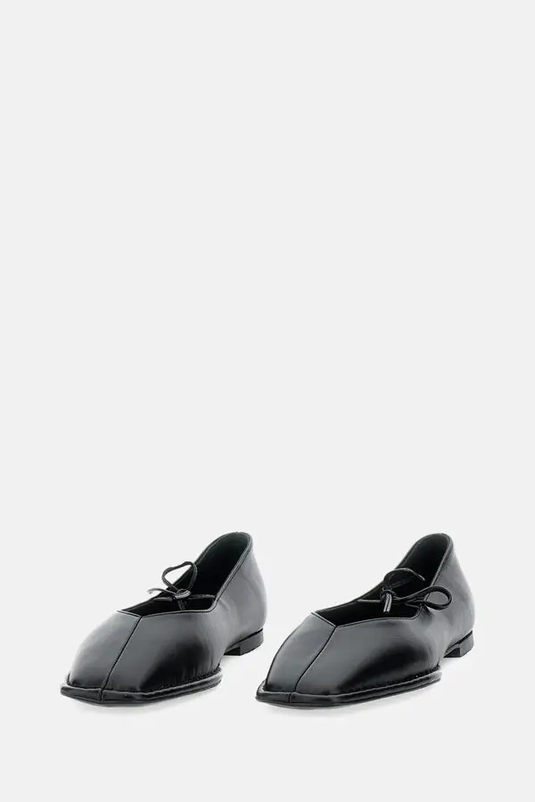 ALOHAS Sway Leather Ballet Flats - Black