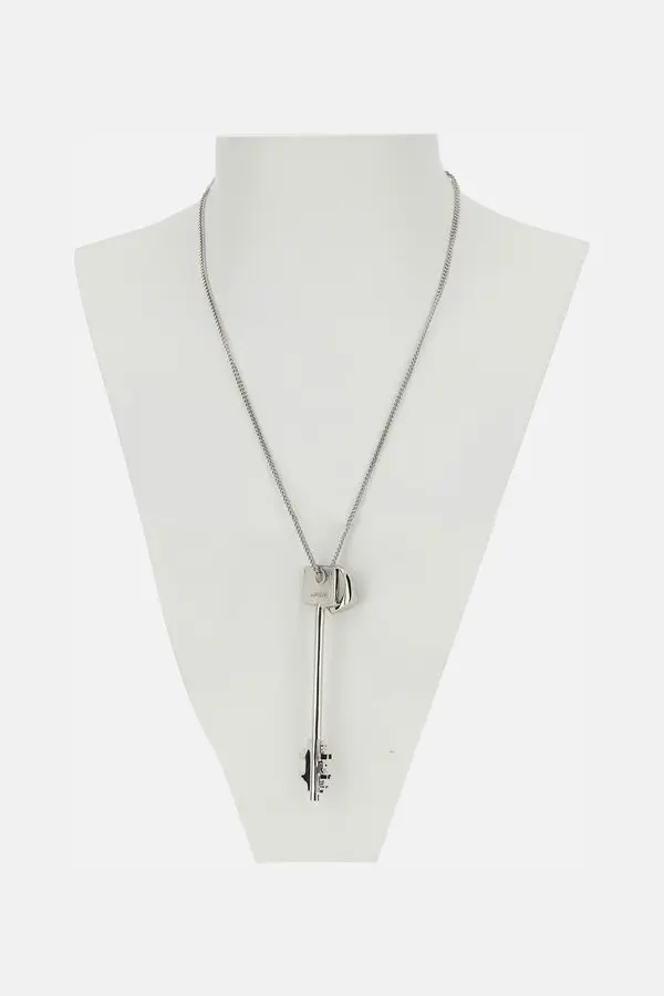 Rabanne Ring And Key Pendant Necklace - Silver