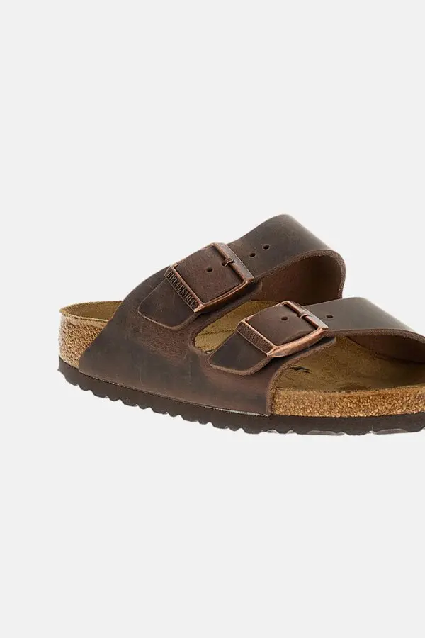 BIRKENSTOCK Arizona Habana Oiled Leather Sandals - Brown