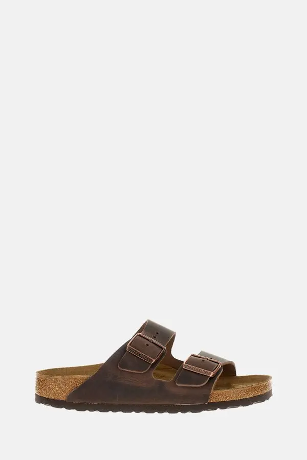 BIRKENSTOCK Arizona Habana Oiled Leather Sandals - Brown