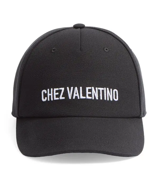 Valentino Garavani Cotton Baseball Cap - Black