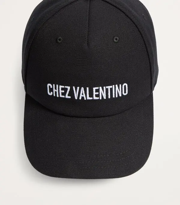 Valentino Garavani Cotton Baseball Cap - Black