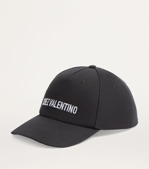 Valentino Garavani Cotton Baseball Cap - Black