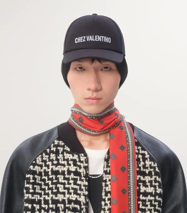 Valentino Garavani Cotton Baseball Cap - Black