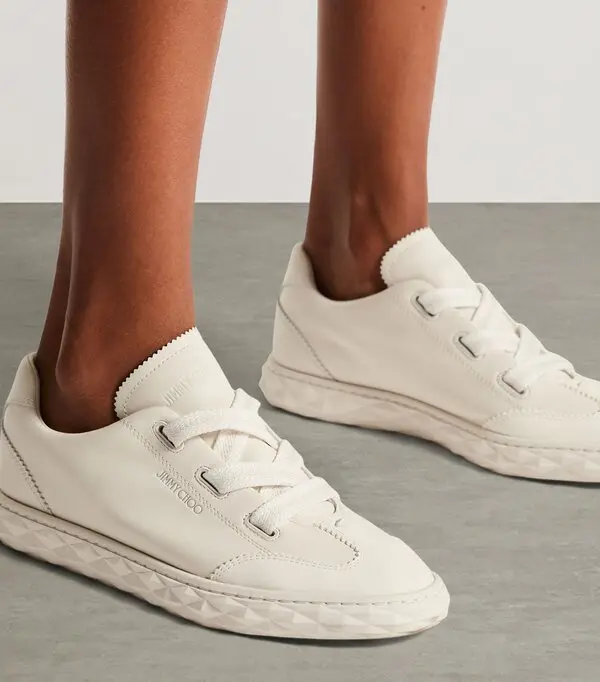 JIMMY CHOO Diamond Light Flex Leather Sneakers
