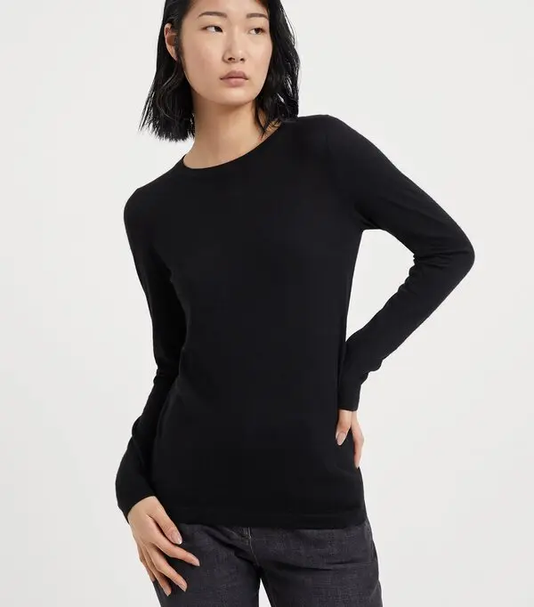 Brunello Cucinelli Cashmere-silk Sweater - Black